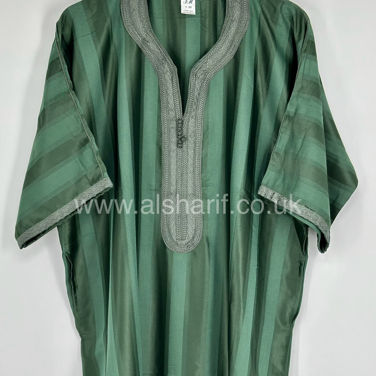 Green Moroccan Thobe Jubba Gandoura M14 – AL SHARIF STORE